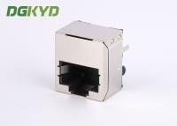 China 12mm Low Profile 100 BASE Top Entry Female RJ45 LAN Jack with Magnetics - 260°C Solderable, 10K Cycle Durability for sale