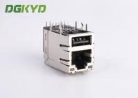 China Industrial Dual Deck USB RJ45 Connector Cat 5e with LED Indicators 1.5A 125VAC for sale