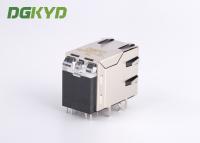 China Industrial Dual Deck USB RJ45 Connector Cat 5e with LED Indicators 1.5A 125VAC for sale