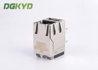 China Industrial Dual Deck USB RJ45 Connector Cat 5e with LED Indicators 1.5A 125VAC for sale