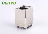 China KRJ-008QGYGWUSBNL Single Port CAT6 RJ45 Connector with USB - 29.0mm Length, 1500Vrms Isolation, 350μH OCL for sale