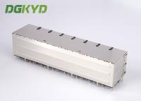China DGKYD28Q077DG1A4D CAT6 RJ45 Magnetics Jack 1000 Base-T Connector 2×8 Port Shielded for sale