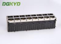 China DGKYD28Q077DG1A4D CAT6 RJ45 Magnetics Jack 1000 Base-T Connector 2×8 Port Shielded for sale