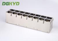 China DGKYD28Q077DG1A4D CAT6 RJ45 Magnetics Jack 1000 Base-T Connector 2×8 Port Shielded for sale