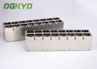 China DGKYD28Q077DG1A4D CAT6 RJ45 Magnetics Jack 1000 Base-T Connector 2×8 Port Shielded for sale