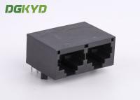 China DGKYD112Q006IWA1D Dual Port RJ45 Modular Jack Connector CAT6 1000BASE-TX 20.58mm Length for sale