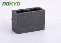 China DGKYD112Q006IWA1D Dual Port RJ45 Modular Jack Connector CAT6 1000BASE-TX 20.58mm Length for sale
