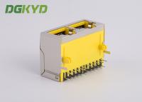 China CAT 6 Ganged 2 Port RJ45 Keystone Jack with Gigabit Ethernet Transformer Shielded for sale