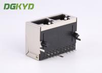 China 100 Megabit Dual Port RJ45 Connector with Isolation Transformer - 21.3mm Length, 1500Vrms Isolation for IP Phone for sale