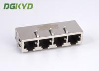 China KRJ-401QWNL Quad Port 1000Mb Gigabit RJ45 Connector Module 21.3mm Length 125V AC Rating for sale