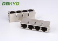 China KRJ-401QWNL Quad Port 1000Mb Gigabit RJ45 Connector Module 21.3mm Length 125V AC Rating for sale