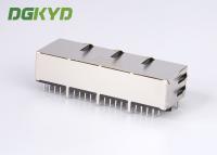 China Shielded 1×4 RJ45 Connector with Internal Magnetics 10/100BASE-TX 21.3mm Length for sale
