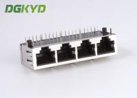 China Shielded 1×4 RJ45 Connector with Internal Magnetics 10/100BASE-TX 21.3mm Length for sale