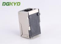 China Shielded 8P8C SMD RJ45 PCB Connector with Integrated Magnetics 10/100 Base-TX 21.3mm for sale