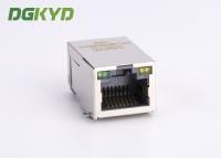 China Shielded 8P8C SMD RJ45 PCB Connector with Integrated Magnetics 10/100 Base-TX 21.3mm for sale