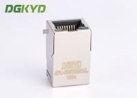 China Shielded 8P8C SMD RJ45 PCB Connector with Integrated Magnetics 10/100 Base-TX 21.3mm for sale