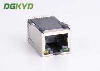 China Shielded 8P8C SMD RJ45 PCB Connector with Integrated Magnetics 10/100 Base-TX 21.3mm for sale