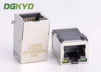 China Shielded 8P8C SMD RJ45 PCB Connector with Integrated Magnetics 10/100 Base-TX 21.3mm for sale