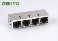 China 4 Port 100Mb Magnetic RJ45 Jack with Transformer Cat5 Ethernet Connector - 350μH Inductance, -40℃ to +85℃ Range for sale