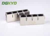 China 4 Port 100Mb Magnetic RJ45 Jack with Transformer Cat5 Ethernet Connector - 350μH Inductance, -40℃ to +85℃ Range for sale
