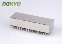 China 1000BASE 1x4 Multi Port RJ45 Modular Jack Gigabit Ethernet Connector with -40°C to +85°C Temperature Range and LED Indicators for sale