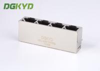 China 1000M 1×4 Four Port Transformer with 10-Pin RJ45 Connector for Network Bridge Applications - 1.57mm PCB Thickness for sale