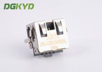 China SMT Sinking Board Shielded RJ45 Jack Single Port with EMI Fingers - Low Profile 90 Degree Design for 1 Gbps Ethernet for sale