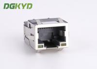 China SMT Sinking Below PCB RJ45 Network Jack with 1000BASE Integrated Magnetics for Gigabit Ethernet - 150V AC, 1.5A Rating for sale