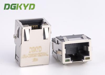 China SMT Sinking Below PCB RJ45 Network Jack with 1000BASE Integrated Magnetics for Gigabit Ethernet - 150V AC, 1.5A Rating for sale
