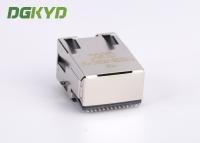 China SMT Sinking Below PCB RJ45 Network Jack with 1000BASE Integrated Magnetics for Gigabit Ethernet - 150V AC, 1.5A Rating for sale