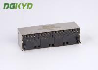 China Top Entry 180° 1x4 RJ45 Network Connector without Internal Magnetics - 15.6mm Length, 8-Position Contacts for sale