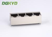 China Top Entry 180° 1x4 RJ45 Network Connector without Internal Magnetics - 15.6mm Length, 8-Position Contacts for sale