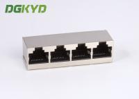 China Top Entry 180° 1x4 RJ45 Network Connector without Internal Magnetics - 15.6mm Length, 8-Position Contacts for sale