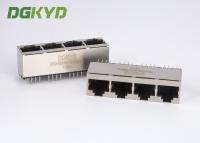 China Top Entry 180° 1x4 RJ45 Network Connector without Internal Magnetics - 15.6mm Length, 8-Position Contacts for sale