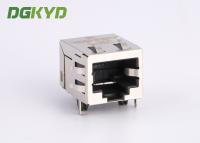 China Shielded PCB Mount RJ45 Keystone Jack 10P8C Connector with Side Entry and Gold 6μ Plating for sale