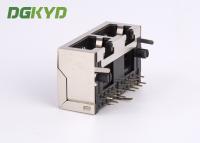 China 1x2 Ganged Tow Port Shielded Rj45 Modular Jack Without Internal Filter , 10p8c for sale