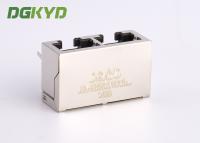 China 1x2 Ganged Tow Port Shielded Rj45 Modular Jack Without Internal Filter , 10p8c for sale