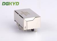 China 1x2 Ganged Tow Port Shielded Rj45 Modular Jack Without Internal Filter , 10p8c for sale