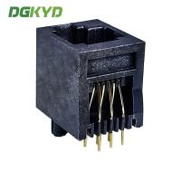 China RJ12 6P6C Earless Left Buckle Fully Plastic Ethernet Connector 1X1 DGKYD5222L1166IWA1DY4 for sale