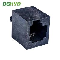 China RJ12 6P6C Earless Left Buckle Fully Plastic Ethernet Connector 1X1 DGKYD5222L1166IWA1DY4 for sale