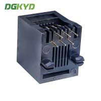 China RJ12 6P6C Earless Left Buckle Fully Plastic Ethernet Connector 1X1 DGKYD5222L1166IWA1DY4 for sale