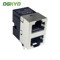China RJ45 Multi Port Shielded Connector 2X1 Short Body Half Package 1000M BASE-TX for sale