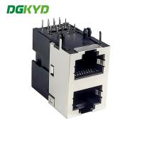 China RJ45 Multi Port Shielded Connector 2X1 Short Body Half Package 1000M BASE-TX for sale