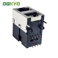China RJ45 Multi Port Shielded Connector 2X1 Short Body Half Package 1000M BASE-TX for sale