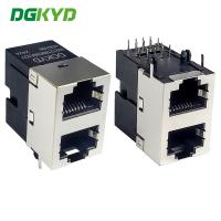 China RJ45 Multi Port Shielded Connector 2X1 Short Body Half Package 1000M BASE-TX for sale