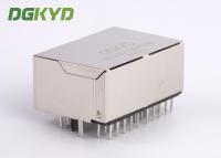 China 1000BASE 2-Port CAT6 RJ45 Modular Jack with Internal Transformer - 21.3mm Length, RoHS Compliant for sale