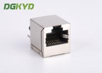 China Shielded Vertical 180 Degree Top Entry RJ45 LAN Jack 8P8C 1500Vrms RoHS for sale