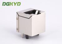 China Shielded Vertical 180 Degree Top Entry RJ45 LAN Jack 8P8C 1500Vrms RoHS for sale