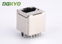 China Shielded Vertical 180 Degree Top Entry RJ45 LAN Jack 8P8C 1500Vrms RoHS for sale