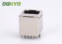 China Shielded Vertical 180 Degree Top Entry RJ45 LAN Jack 8P8C 1500Vrms RoHS for sale